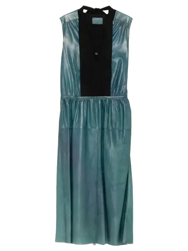 Prada Lambskin Sleeveless Dress - Blue
