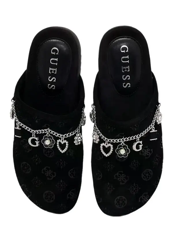 Guess Gavyn Charm-embellished Mules - Black