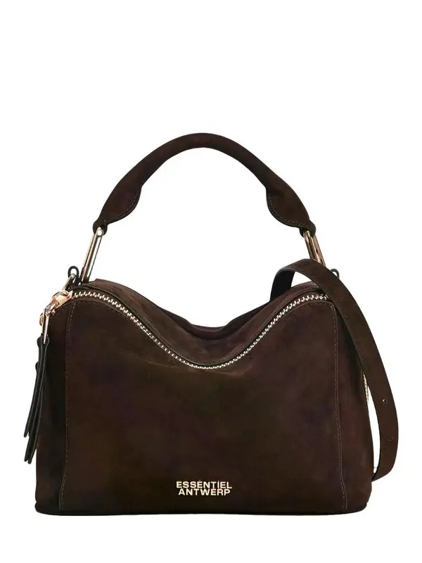 Essentiel Antwerp Karin Suede Tote Bag - Brown