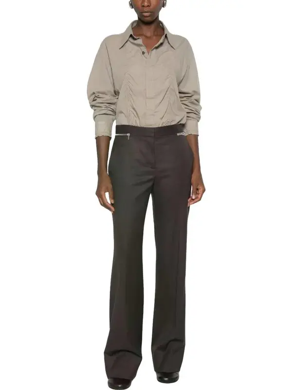 Stella McCartney Zip-detail Tailored Trousers - Brown