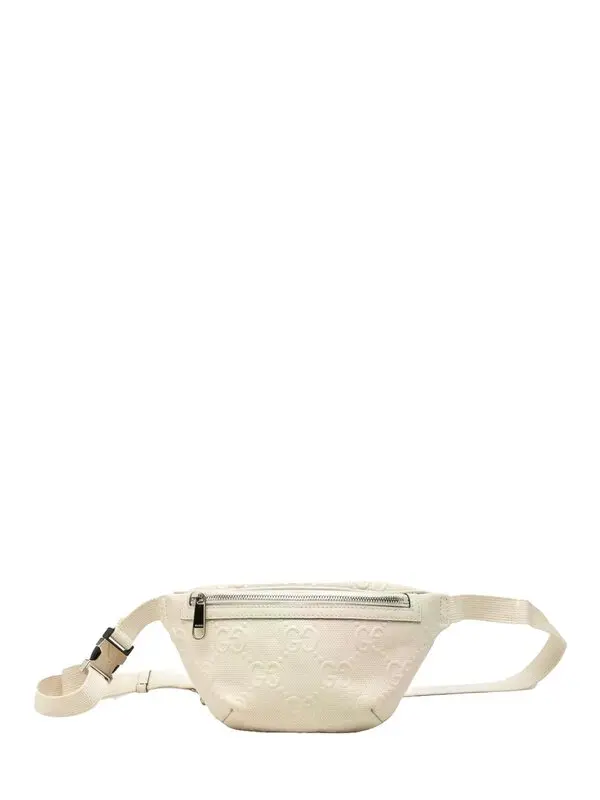 Gucci 2016-2026 Gg Embossed Perforated Leather Belt Bag - White