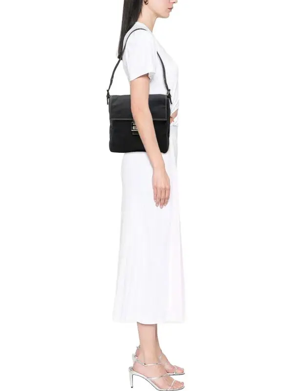 Fendi 2000-2010 Canvas Ff Marble Mamma Forever Shoulder Bag - Blue