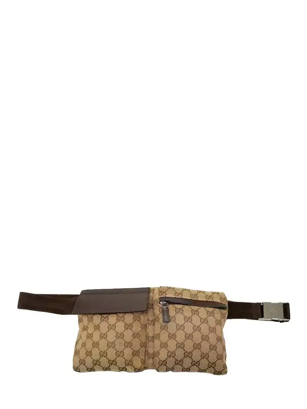 Gucci 2016-2026 Gg Canvas Double Pocket Belt Bag - Neutrals