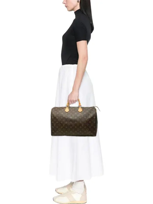 LOUIS VUITTON 2003 Monogram Speedy 40 Boston Bag - Brown