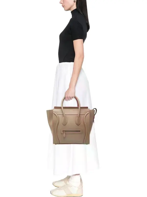 Celine 2014 Mini Smooth Calfskin Luggage Tote Bag - Neutrals