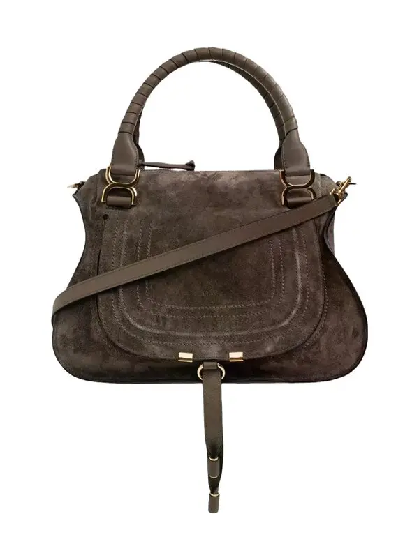 Chloé Marcie M Suede Tote Bag - Grey
