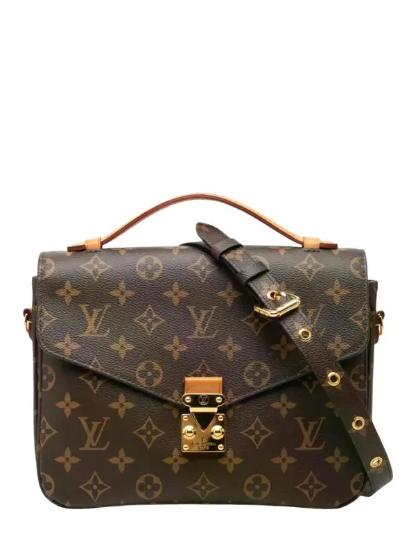 LOUIS VUITTON 2018 Monogram Pochette Metis Satchel - Brown