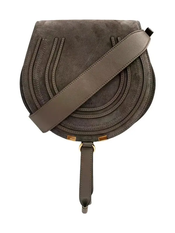 Chloé Marcie Suede Shoulder Bag - Grey
