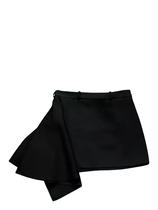 Givenchy Short Asymmetric Ruffled Skirt - Black