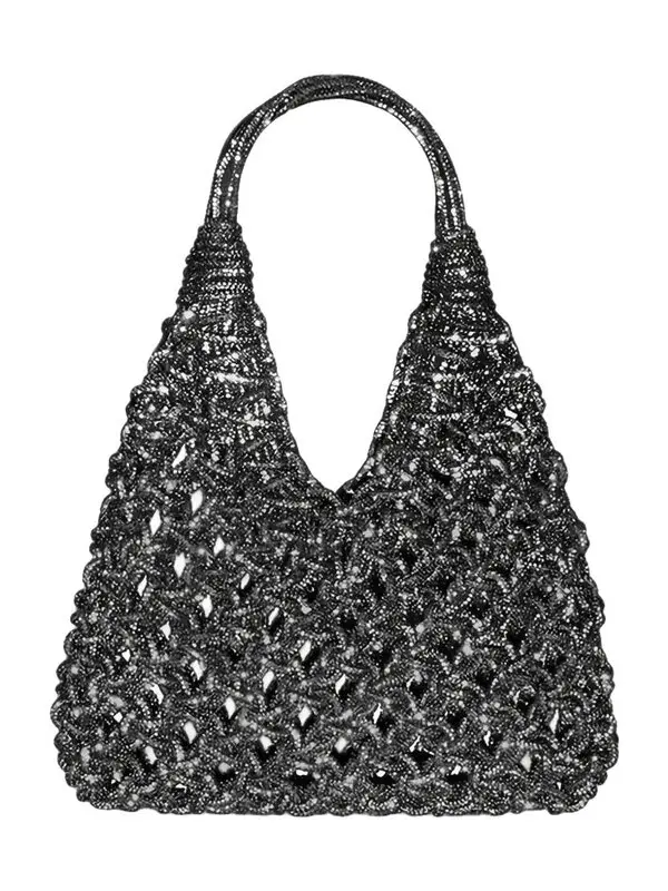 HIBOURAMA Vannifique Crystal-embellished Clutch Bag - Black