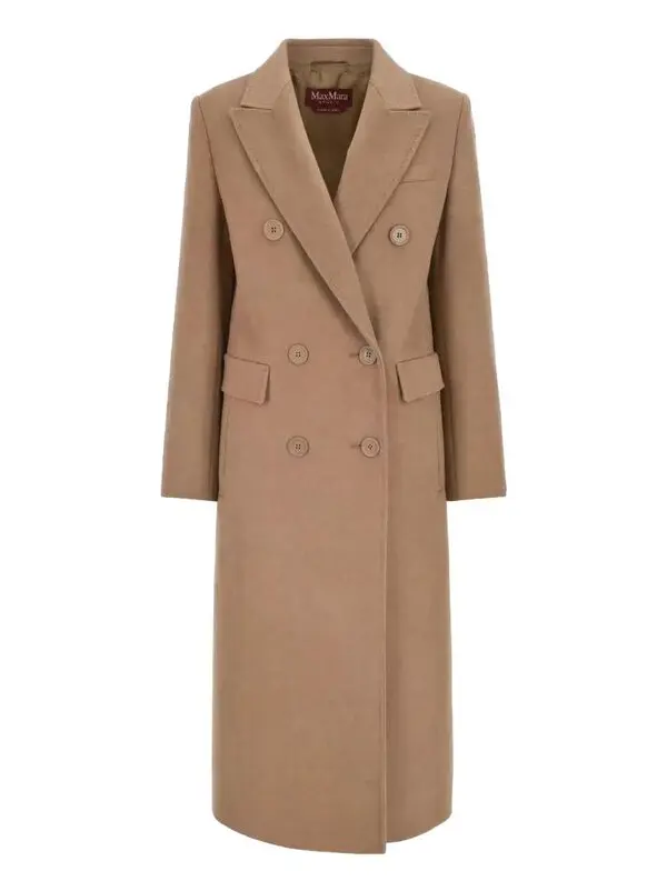 Max Mara Double-breasted Peak-lapels Coat - Neutrals