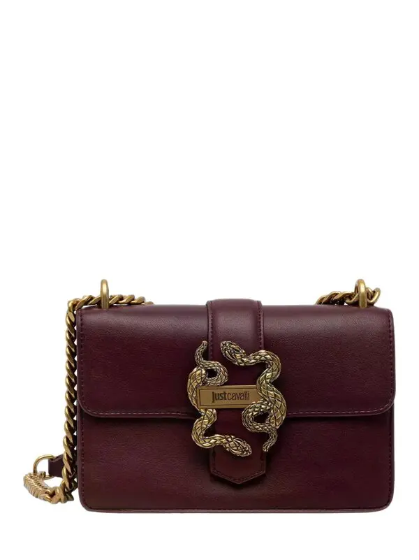 Just Cavalli Snake Plaque Shoulder Bag - Red
