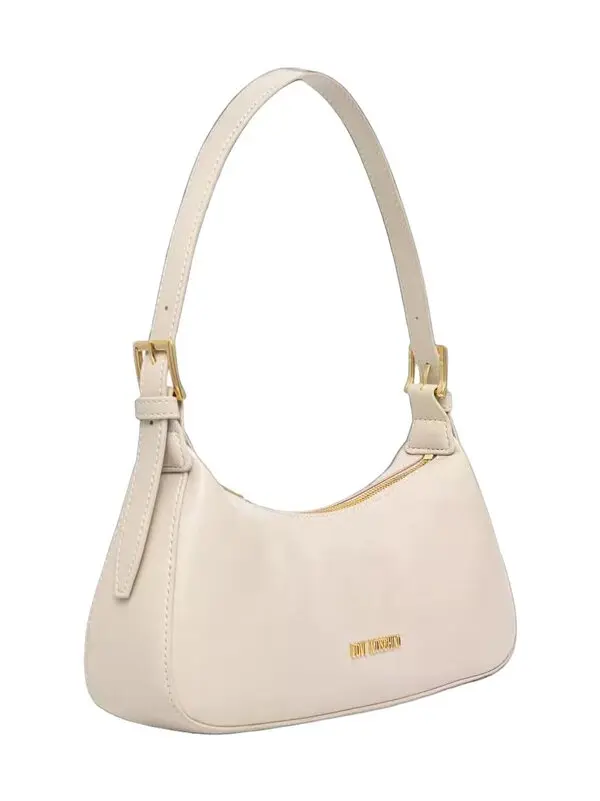 Moschino Logo-plaque Shoulder Bag - Neutrals