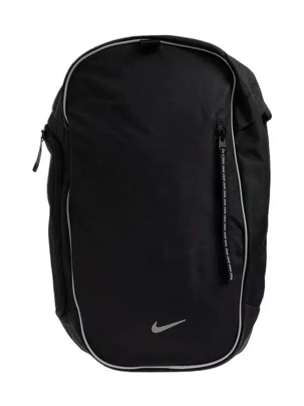 Nike Logo-print Piping Backpack - Black