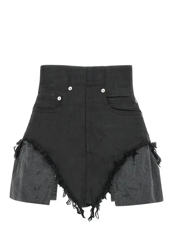 Rick Owens Dirt Cutoffs Denim Shorts - Black