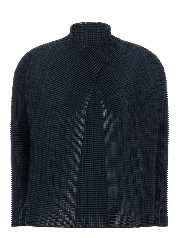 Issey Miyake Wooly Pleats-68 Cardigan - Blue