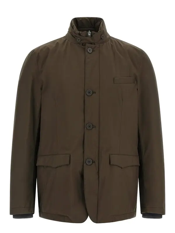 Herno Bib Insert Jacket - Brown