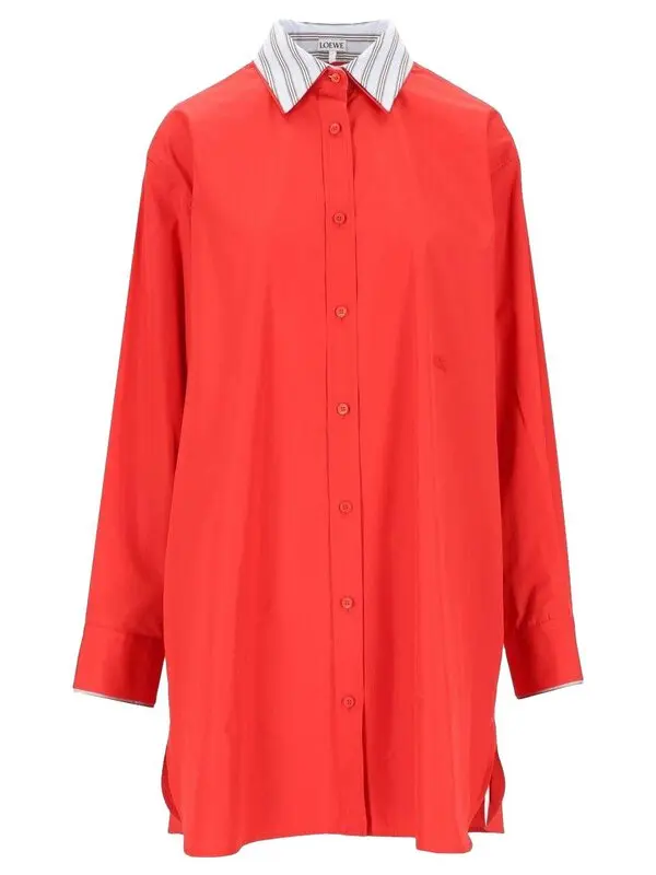 Loewe Popeline Mini Dress - Red