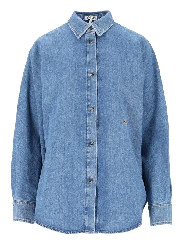 Loewe Embroidered Shirt - Blue