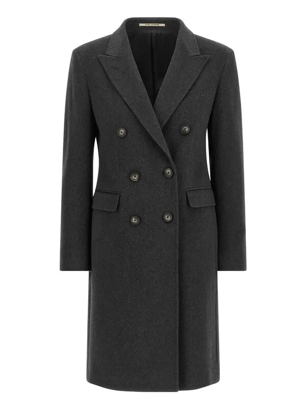 Tagliatore Parigi Double-breasted Virgin Wool And Cashmere Blend Overcoat - Gray