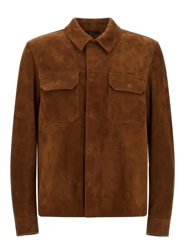 TOM FORD Suede Overshirt - Brown