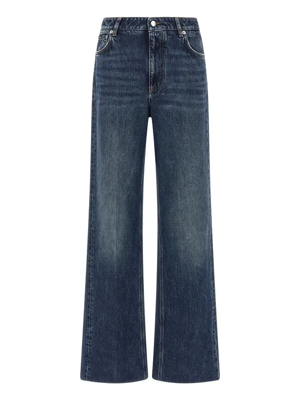 Dolce & Gabbana Logo Plaque Jeans - Blue