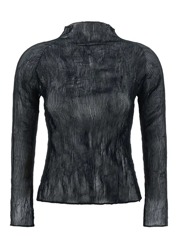 Issey Miyake Chiffon Twist 1' Sweater - Black