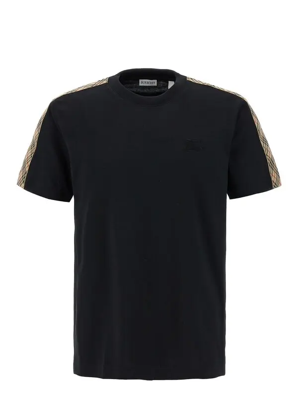Burberry Check Tape T-shirt - Black