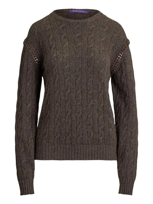 Ralph Lauren Cashmere Chain-detail Sweater - Brown