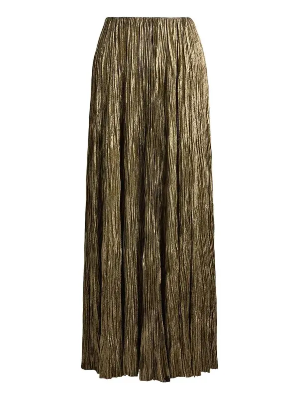 Ralph Lauren Pleated Maxi Skirt - Silver