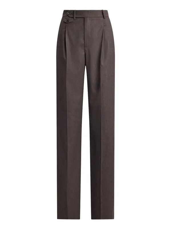Ralph Lauren Wool-blend Straight Trousers - Brown