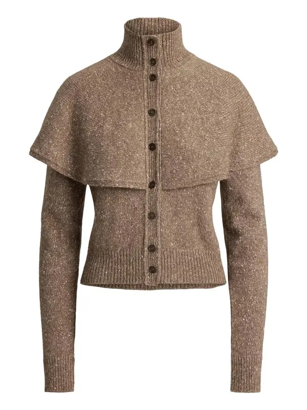 Ralph Lauren Cashmere Cape-overlay Cardigan - Beige