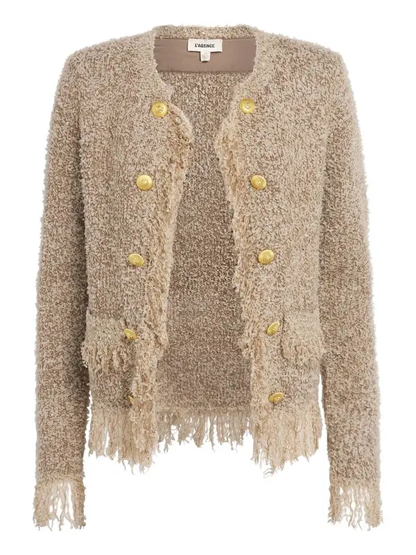 L'Agence Tweed Mireille Jacket - Brown