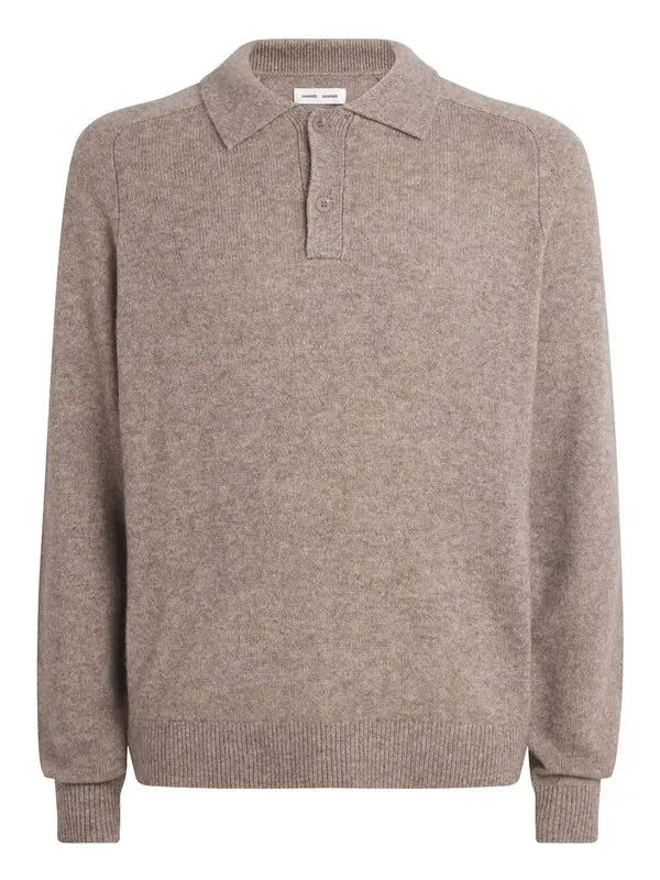 SAMSØE SAMSØE Yak Safrans Polo Sweater - Brown