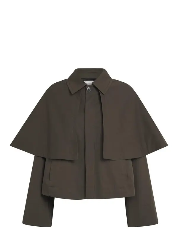 FRAME Cotton Storm-flap Trench Jacket - Green