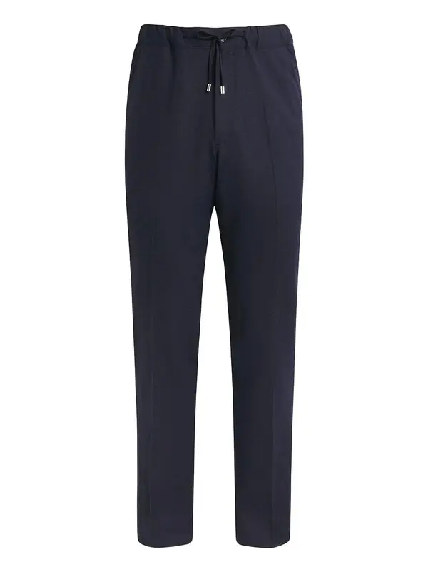 FIORONI CASHMERE Virgin Wool Straight Chinos - Navy