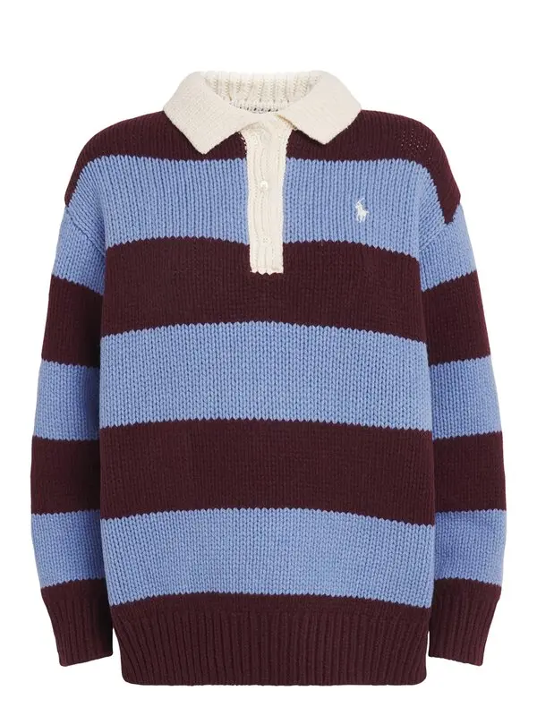 Polo Ralph Lauren Wool-blend Stripe Sweater - Red