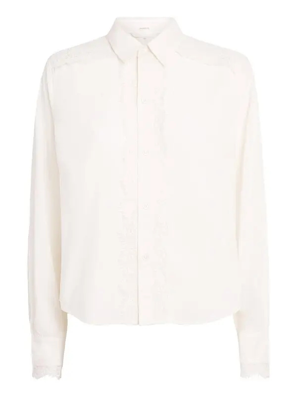MOTHER Cotton The Headup Honey Blouse - Ivory
