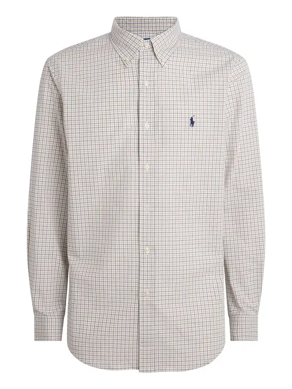 Polo Ralph Lauren Stretch-cotton Custom-fit Check Shirt - White