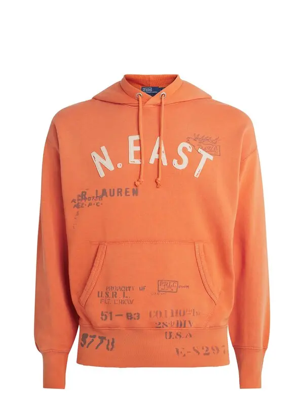 Polo Ralph Lauren Graphic Print Hoodie - Orange