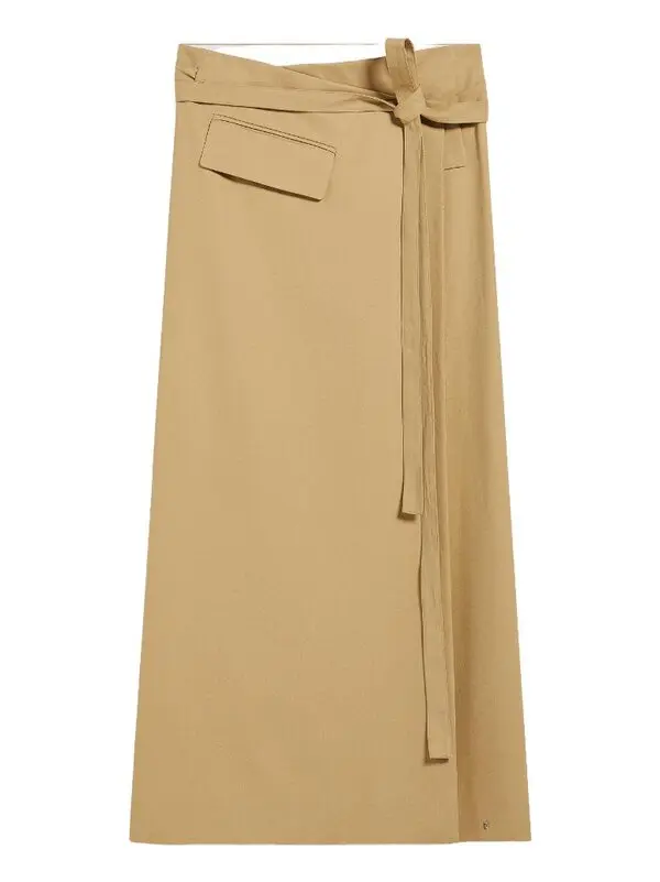Sportmax Asymmetric Belted Skirt - Nude