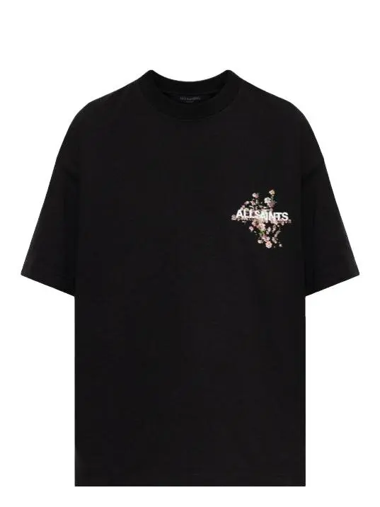ALLSAINTS Floral Logo Shortsleeve Tee - Black
