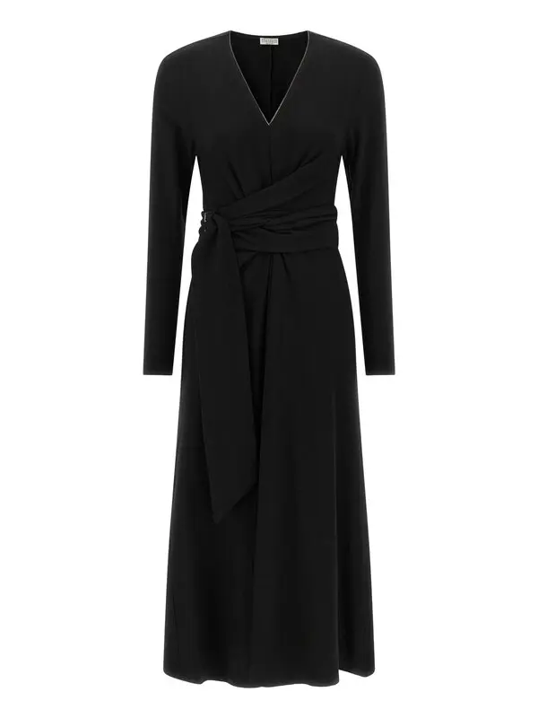 Brunello Cucinelli Shiny Collar' Dress - Black