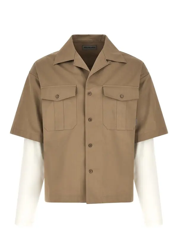 Balenciaga Double-layer Shirt - Cream