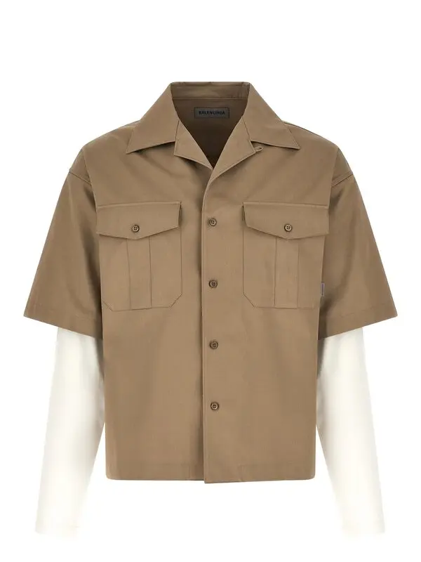 Balenciaga Double-layer Shirt - Cream