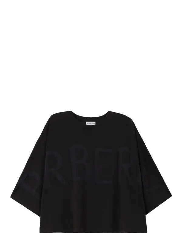 Burberry Logo Cotton T-shirt - Black