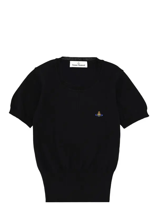 VIVIENNE WESTWOOD Bea Logo Top - Black