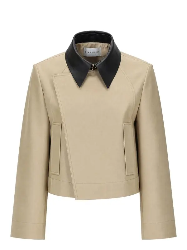 Givenchy Caban Cropped In Cotone E Lana - Beige