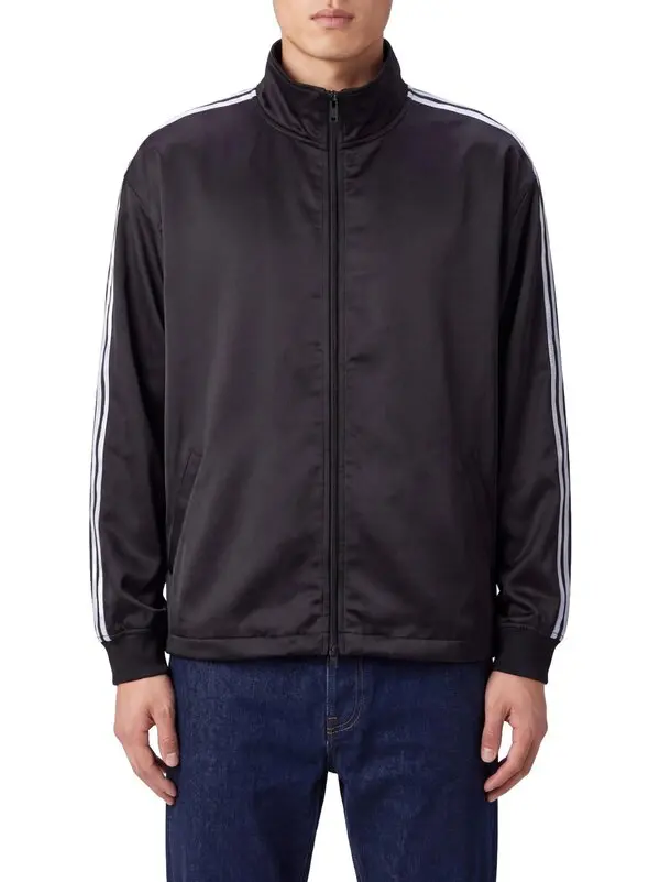 Y3 Technical Fabric Zip-up Sweatshirt With High Neck And 3-stripes Logo - Black