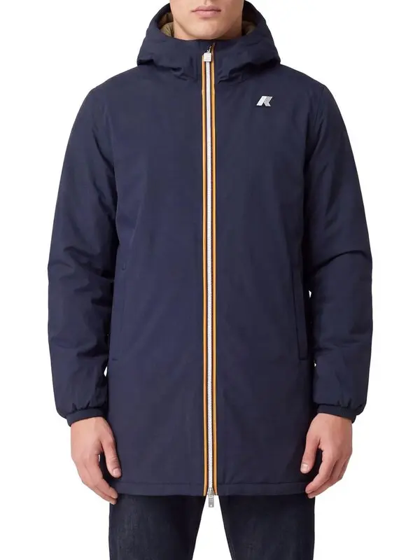 K-WAY Reversible Hooded Waterproof Windbreaker Jacket - Beige